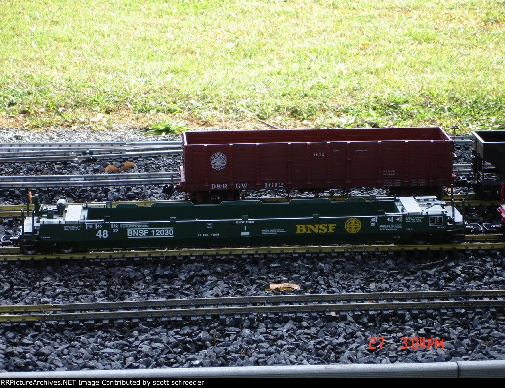 BNSF Double Stack Car 12030 & DRGW Gondola 1612